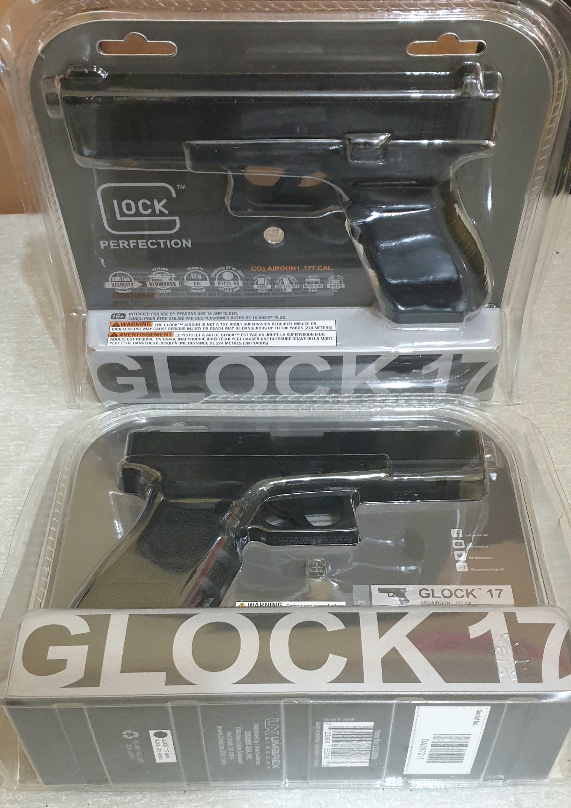 Glock 17 Gen3 Blowback Ful Metal 4.5mm /.177 + estuche + alimentadora